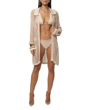 JLUXLABEL Solara Embroidered Button Up Top