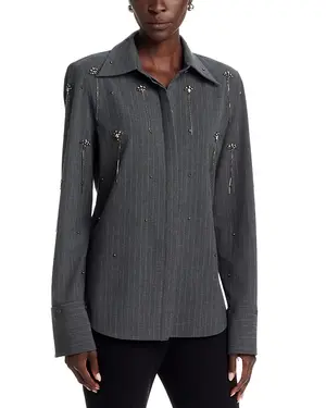 Kobi Halperin Bridget Beaded Blouse - Grey