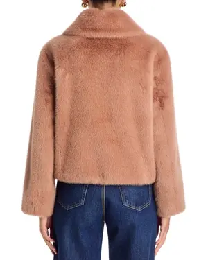 Kobi Halperin Tami Embellished Faux Fur Coat - Toffee