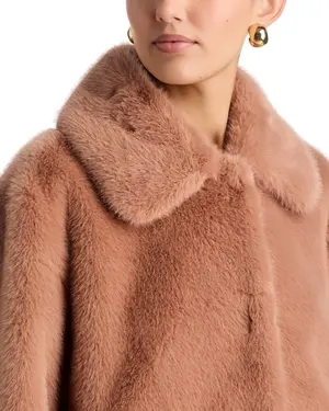 Kobi Halperin Tami Embellished Faux Fur Coat - Toffee