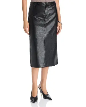 Kobi Halperin Leslie Faux Leather Pencil Skirt - Black