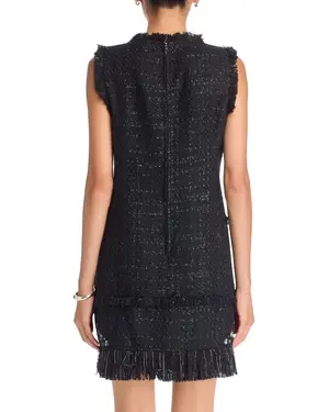Kobi Halperin Rives Beaded Fringe Trim Dress