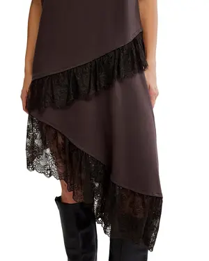 Free People Frosted Lace Layered Tee