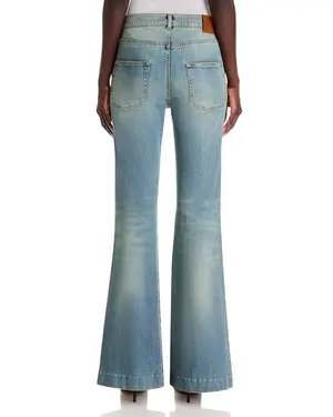 Alexander McQueen Cotton Stretch Flare Jeans