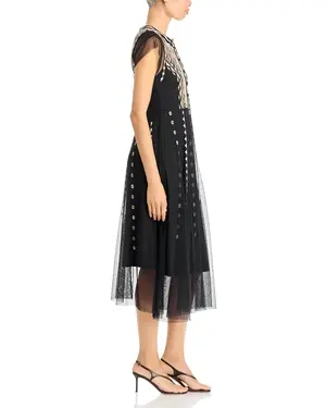 Johnny Was Luisella Mesh Midi Dress