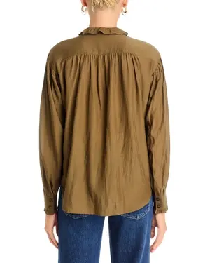 Johnny Was Yalenna Ruffled Trim Blouse - Beech