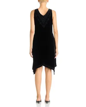Johnny Was Velvet Embroidered Swing Dress