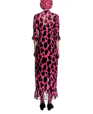 Anna Sui Jewel Jaguar Chiffon Maxi Dress