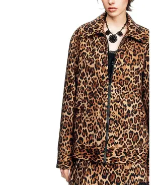 Anna Sui Leopard Denim Jacket