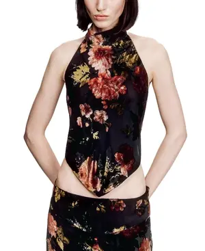 Anna Sui Folia Devore Halter Top