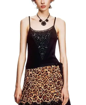 Anna Sui Deco Tees Camisole Black