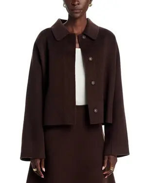 Hugo Boss Cafeta Collared Wool And Lyocell Coat