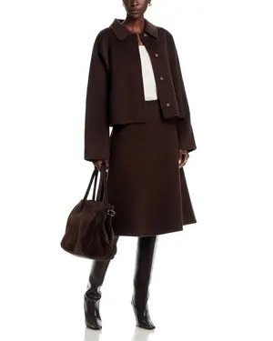 Hugo Boss Cafeta Collared Wool And Lyocell Coat