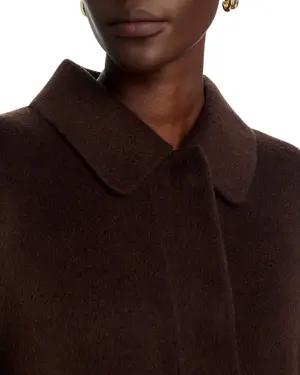 Hugo Boss Cafeta Collared Wool And Lyocell Coat