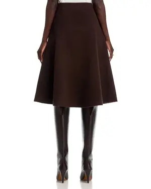 Hugo Boss Vukina Wool And Lyocell A Line Skirt