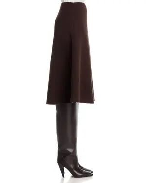Hugo Boss Vukina Wool And Lyocell A Line Skirt
