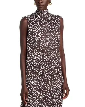 Hugo Boss Beseiti Tailored Viscose Blouse - Mole Dot