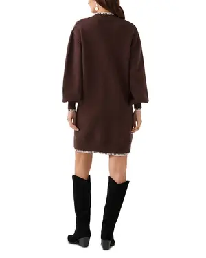 Karen Kane Varsity V Neck Sweater Dress