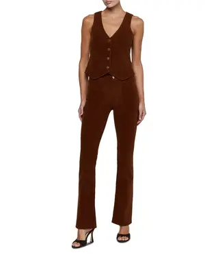 L'Agence Saffia High Rise Slim Straight Corduroy Jeans