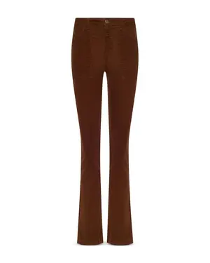 L'Agence Saffia High Rise Slim Straight Corduroy Jeans