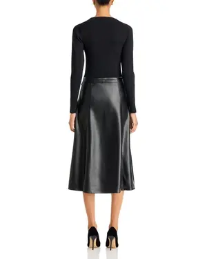Elie Tahari The Quinn Mix Media Dress