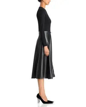 Elie Tahari The Quinn Mix Media Dress