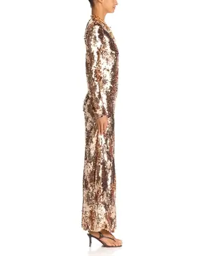 Rabanne Sequin Long Sleeve Dress