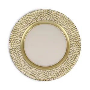 VIETRI Pelli Glass Ivory Charger Plate - Natural