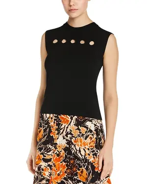 Marni Cotton Crewneck Cutout Top