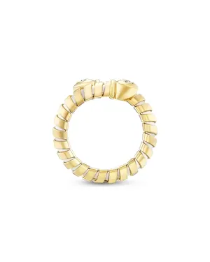 Marina B 18k Yellow Lina Diamond Bypass Ring, 0.20 Tcw