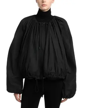 TOTEME Gathered Parachute Coat - Black