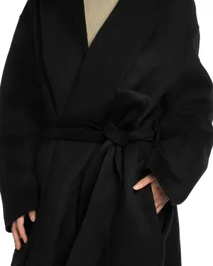TOTEME Wool Hooded Belted Long Coat