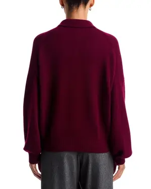 LISA YANG Etta Cashmere Collared Sweater