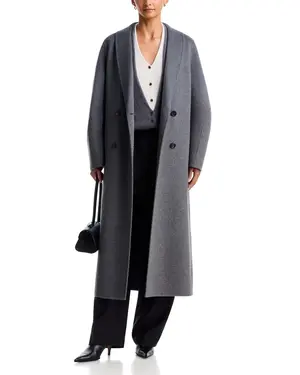 LISA YANG Double Shawl Wool & Cashmere Coat