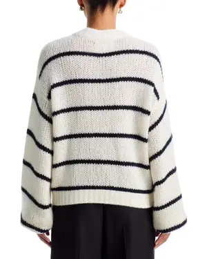 LISA YANG Sabelle Cashmere & Silk Stripe Sweater