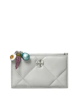 Tory Burch Kira Small Diamond Quilted Leather Zip Around Wallet