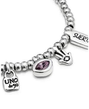 UNODE50 Bracelet Plated In Sterling And Crystal