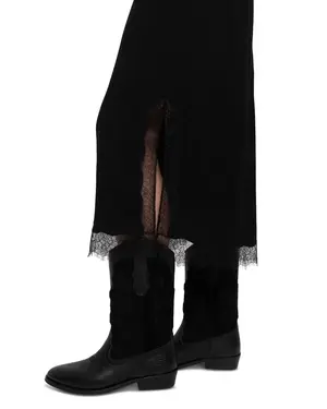 Zadig&Voltaire Jarvis Lace Trim Midi Skirt