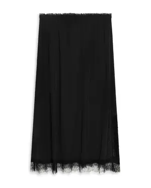 Zadig&Voltaire Jarvis Lace Trim Midi Skirt