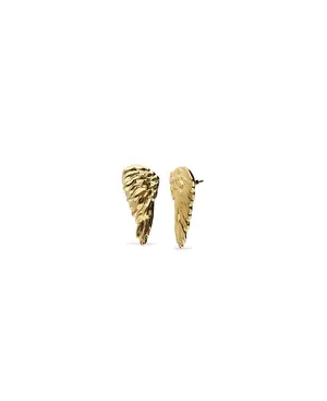 UNODE50 Plated Earrings In The Shape Of Wings - Gold