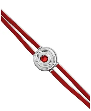 UNODE50 Red Leather Strap With -plated Eye Detail And Crystal