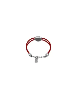 UNODE50 Red Leather Strap With -plated Eye Detail And Crystal