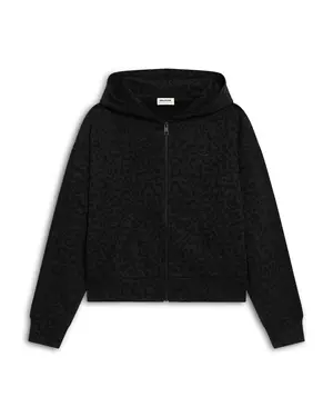 Zadig&Voltaire Cotton Leopard Print Hooded Sweatshirt