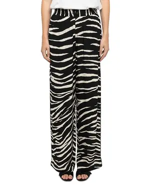 Zadig&Voltaire Pin Zebra Print Pull On Pants