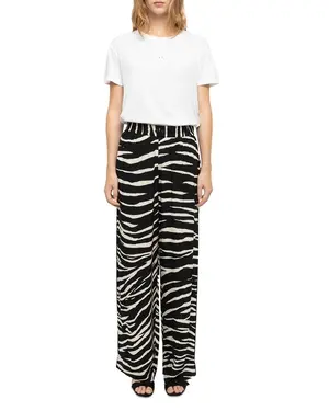Zadig&Voltaire Pin Zebra Print Pull On Pants