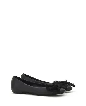 LANVIN The Bow Ballerina Flat - Black