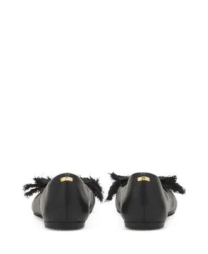 LANVIN The Bow Ballerina Flat - Black