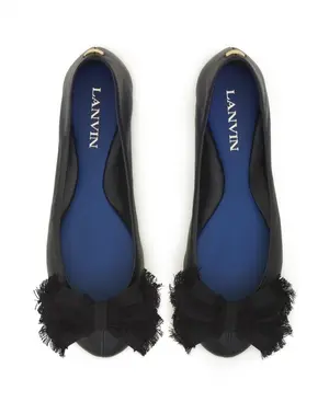 LANVIN The Bow Ballerina Flat - Black