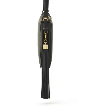 LANVIN Leather Pompom Bag Charm With Gold Tone Hardware