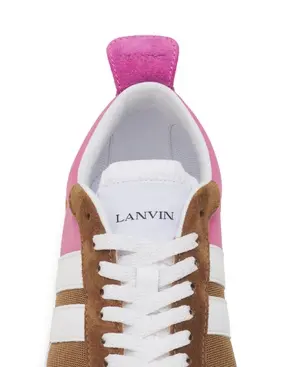 LANVIN Bumpr Sneakers In Nylon And Mesh - Red/lilac